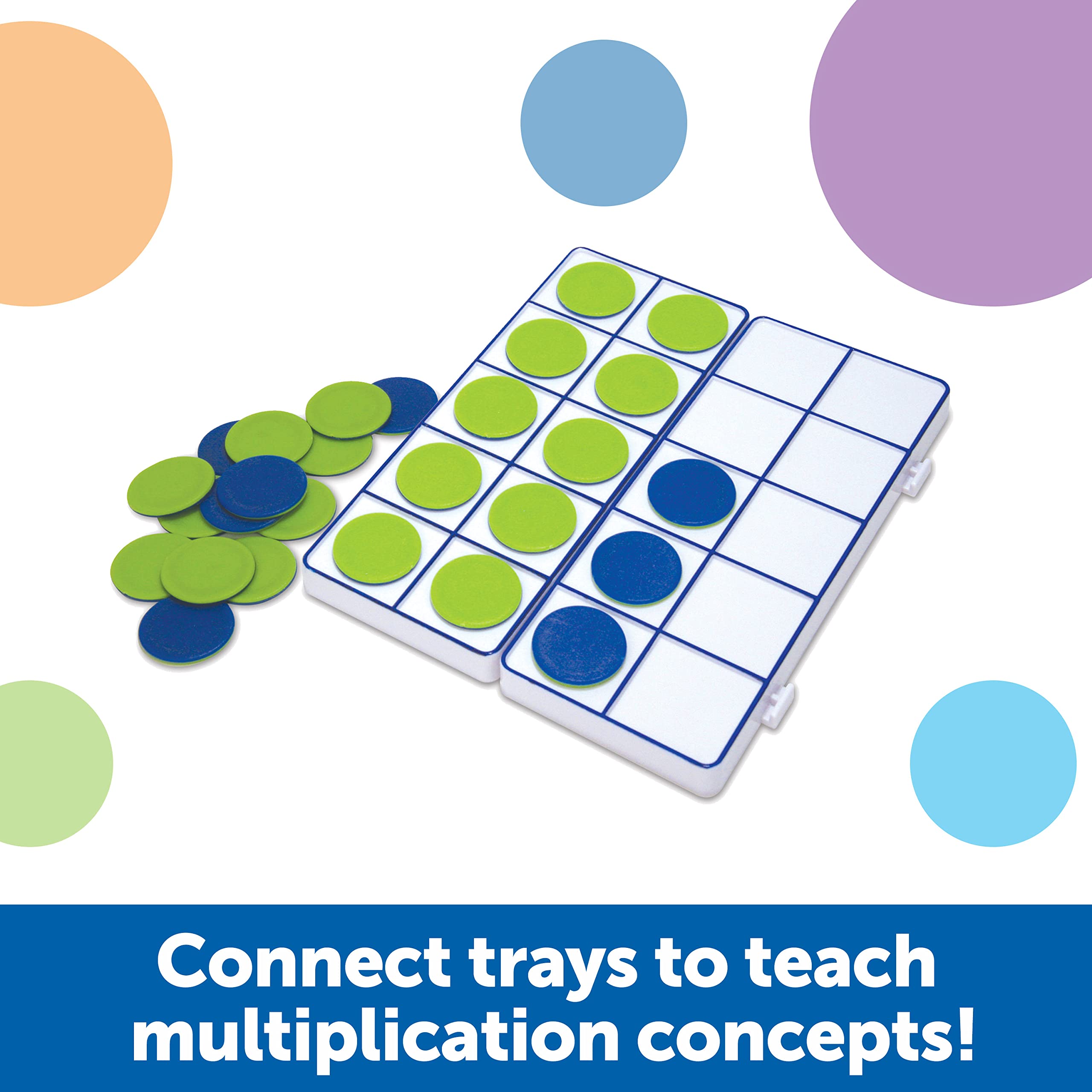 Learning Resources Connecting Ten-Frame Trays, 165 Pieces