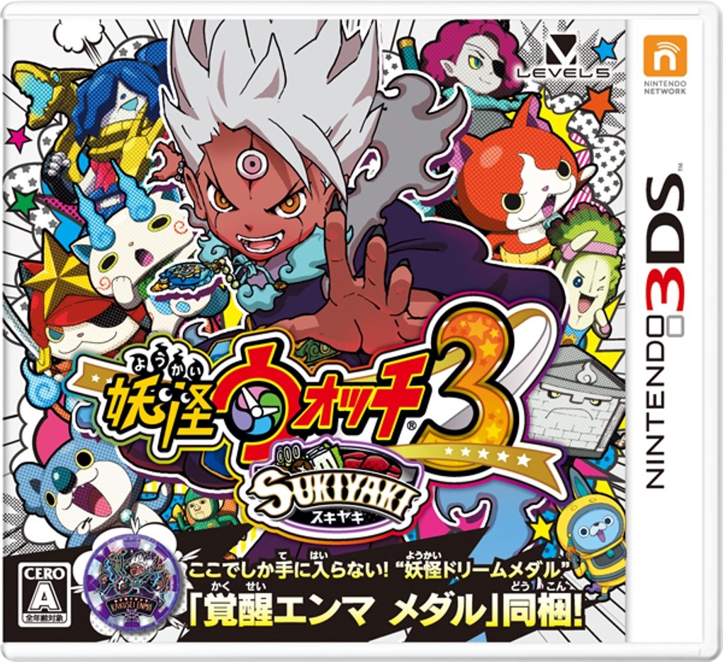 Nintendo 3DS Yokai Watch 3 SUKIYAKI Included Awakening Enma Medal Japanese edition