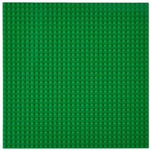 strictly briks compatible with lego large classic stackable baseplates, for building bricks, bases for tables, mats, and more, 100% compatible with all major brands, green, 1 piece, 10x10 inches