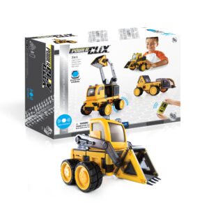 guidecraft powerclix bluetooth construction vehicle magnetic building set - stem educational skills building toy for kids