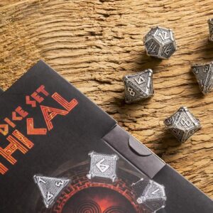 Q Workshop Metal Mythical 7 Polyhedral Ornamented Dice Set