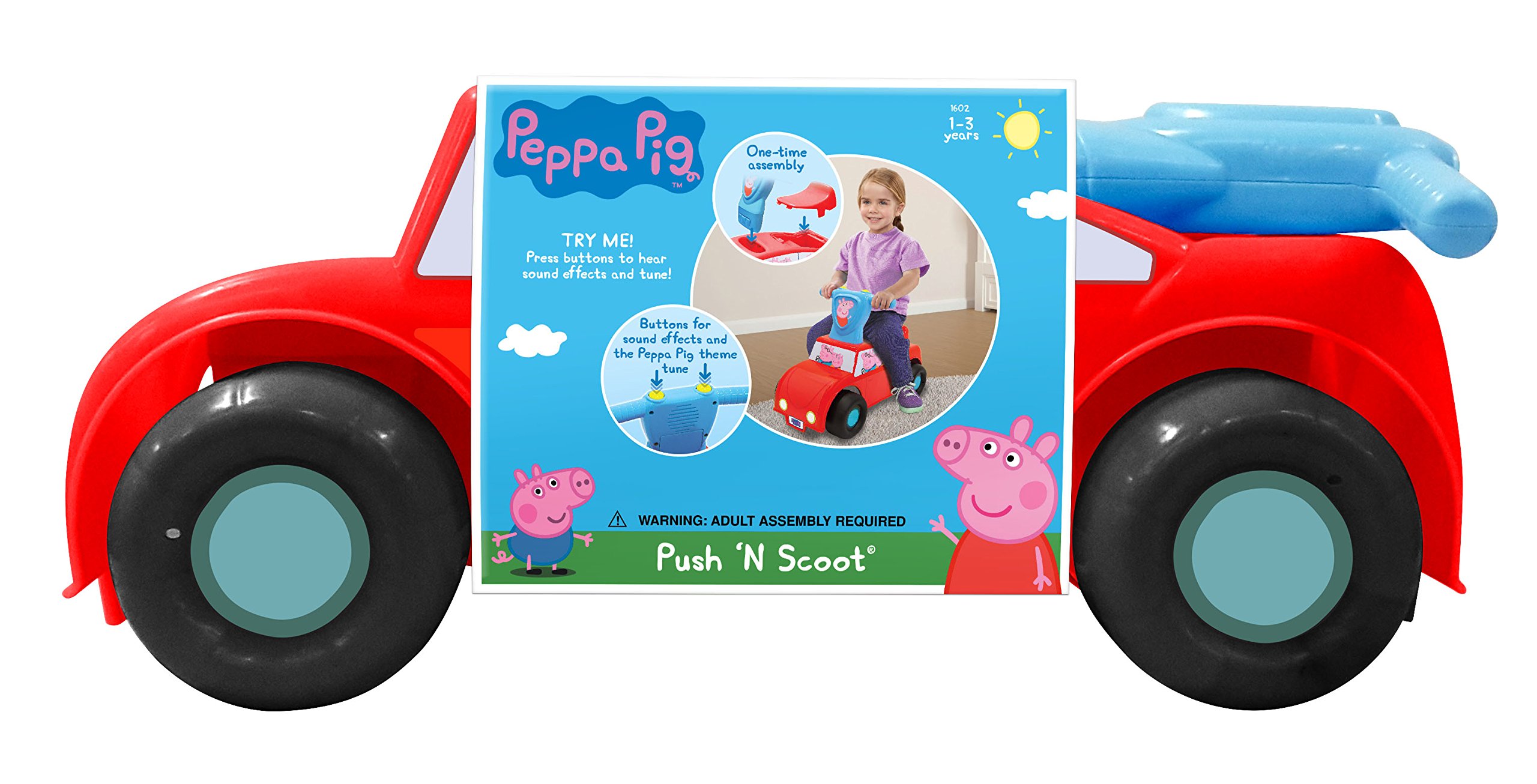 Peppa Pig Family Car Push n' Scoot Ride-on