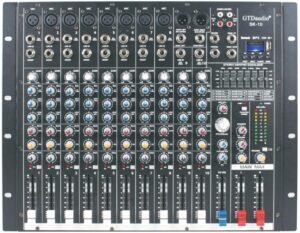 gtd audio 10 channel professional powered mixer power amplifier, dj amplifier, usb, eq, effect