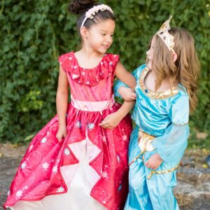 Little Adventures Ruby Princess Dress Up Costume (Medium Age 3-5) - Machine Washable Child Pretend Play and Party Dress with No Glitter