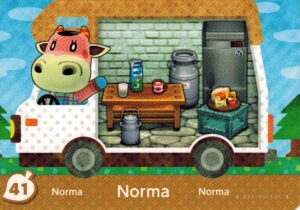 nintendo new leaf animal crossing welcome amiibo card norma 41/50 usa version