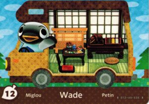 nintendo new leaf animal crossing welcome amiibo card wade 12/50 usa version