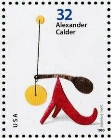 USPS Alexander Calder Full Sheet, Cent Postage Stamps, USA 1997, Scott 3198-3202