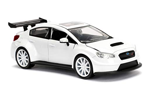 Jada Toys Fast & Furious 1:24 Mr. Little Nobody's Subaru WRX STI Die-cast Car, Toys for Kids and Adults, White (98296)