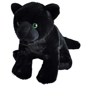 Wild Republic Jaguar Black, Cuddlekins, Stuffed Animal, 12 inches, Gift for Kids, Plush Toy, Fill is Spun Recycled Water Bottles