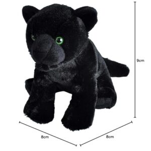 Wild Republic Jaguar Black, Cuddlekins, Stuffed Animal, 12 inches, Gift for Kids, Plush Toy, Fill is Spun Recycled Water Bottles