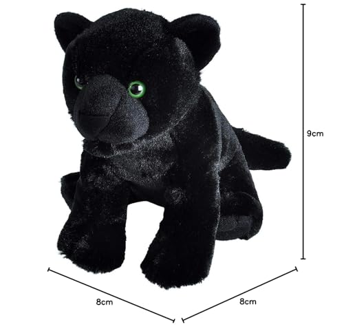 Wild Republic Jaguar Black, Cuddlekins, Stuffed Animal, 12 inches, Gift for Kids, Plush Toy, Fill is Spun Recycled Water Bottles