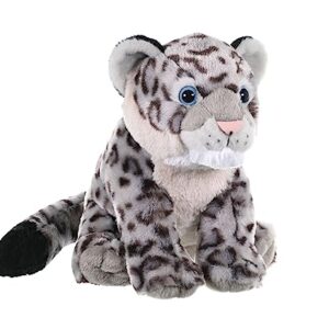 Wild Republic Snow Leopard, Cuddlekins, Stuffed Animal, 12 inches, Gift for Kids, Plush Toy, Fill is Spun Recycled Water Bottles