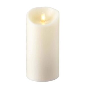 raz imports inc push flame flameless battery operated led pillar candle ivory 3"x 6" for home décor, holiday and gift