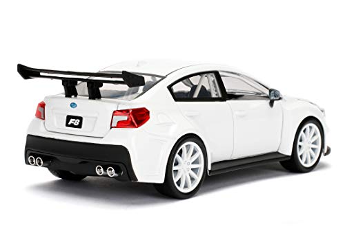 Jada Toys Fast & Furious 1:24 Mr. Little Nobody's Subaru WRX STI Die-cast Car, Toys for Kids and Adults, White (98296)