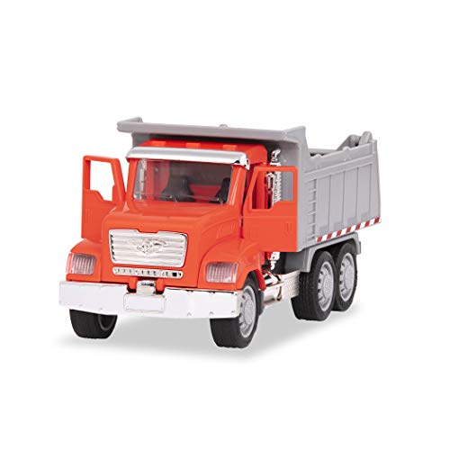 Driven by Battat – Micro 1:24 Scale – Dump Truck Toy – Construction Car Toy with Lights, Sounds & Movable Parts – Gift for Boys & Girls Age 3+