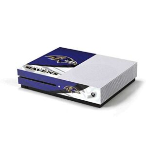 skinit decal gaming skin compatible with xbox one s console - officially licensed nfl baltimore ravens design