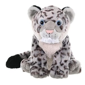 Wild Republic Snow Leopard, Cuddlekins, Stuffed Animal, 12 inches, Gift for Kids, Plush Toy, Fill is Spun Recycled Water Bottles