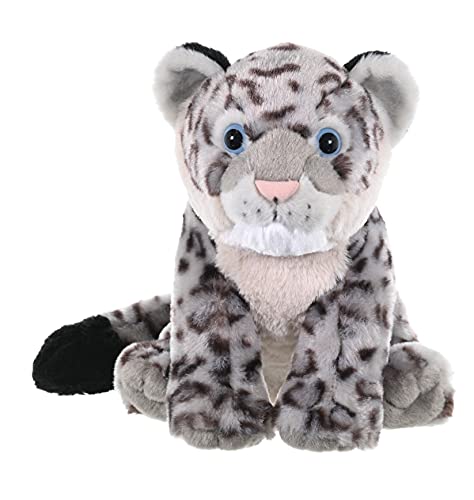 Wild Republic Snow Leopard, Cuddlekins, Stuffed Animal, 12 inches, Gift for Kids, Plush Toy, Fill is Spun Recycled Water Bottles