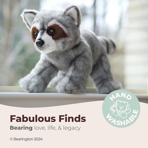 Bearington Rocko Plush Stuffed Animal Raccoon, 13 inches