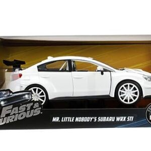 Jada Toys Fast & Furious 1:24 Mr. Little Nobody's Subaru WRX STI Die-cast Car, Toys for Kids and Adults, White (98296)