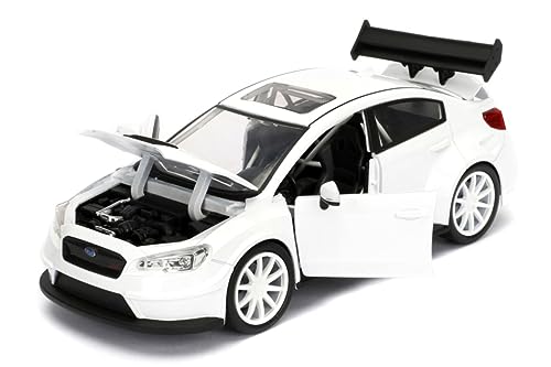 Jada Toys Fast & Furious 1:24 Mr. Little Nobody's Subaru WRX STI Die-cast Car, Toys for Kids and Adults, White (98296)