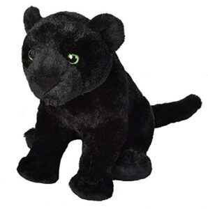 wild republic jaguar black, cuddlekins, stuffed animal, 12 inches, gift for kids, plush toy, fill is spun recycled water bottles