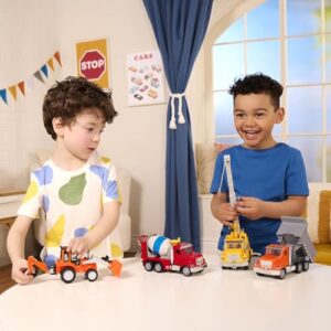 Driven by Battat – Micro 1:24 Scale – Dump Truck Toy – Construction Car Toy with Lights, Sounds & Movable Parts – Gift for Boys & Girls Age 3+