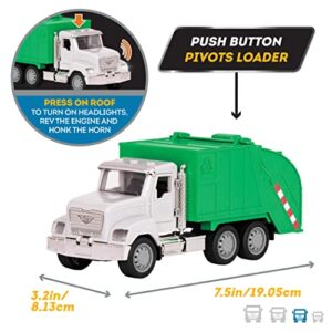 Driven by Battat – Toy Recycling Truck For Kids – Toy Work Vehicle – Lights & Sounds – Movable Parts – 3 Years + – Micro Recycling Truck