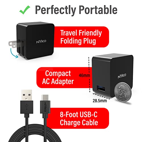 Nyko Switch Power Kit - Portable AC Adapter for Nintendo Switch, Switch Lite, and OLED Switch - Charger Cable and Power Cord, Detachable, Compact, High-Speed, AC Adapter