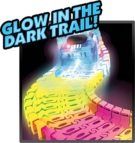 Mindscope Twister Tracks Neon Glow in The Dark 221 Piece (11 feet) of Flexible Assembly Track Emergency Series