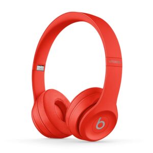 beats solo3 wireless on-ear headphones - apple w1 headphone chip, class 1 bluetooth, 40 hours of listening time - (product) red (previous model)