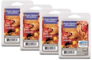 better homes and gardens crisp fall leaves scented wax cubes, 4-pack (2.5 ounce each)