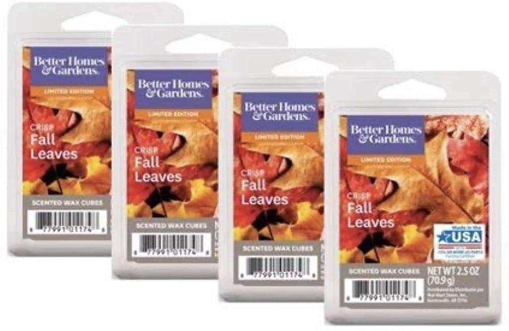 Better Homes and Gardens Crisp Fall Leaves Scented Wax Cubes, 4-Pack (2.5 Ounce each)