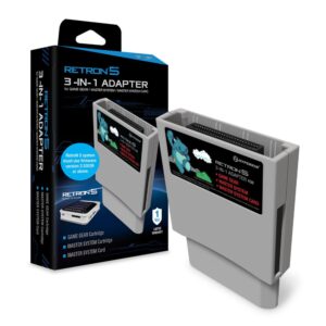 hyperkin retron 5 3-in-1 adapter for game gear, master system, and master system card