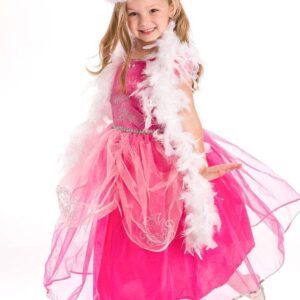 Little Adventures Deluxe Pink Princess Dress Up Costume (Medium Age 3-5) - Machine Washable Child Pretend Play and Party Dress with No Glitter