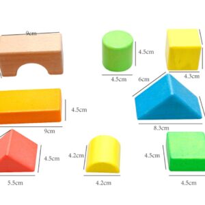 Lewo Large Wooden Blocks Construction Building Toys Set Stacking Bricks Board Games 32 Pieces