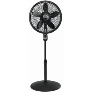 lasko 2 x 1843 18" remote control cyclone pedestal fan, black