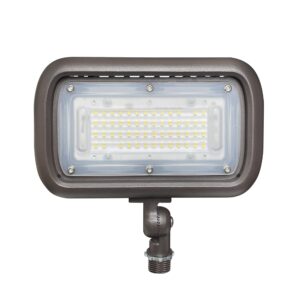 gkoled 45w outdoor security led flood lights 120-277v, waterproof, 150w psmh equivalent, 5400 lumens, 5000k daylight white, 70cri, ul-listed, 1/2" adjustable knuckle mount