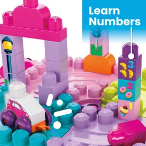 MEGA BLOKS First Builders Toddler Blocks Toy Set, Build ‘n Learn Activity Table with 30 Pieces and Storage, Pink, Ages 1+ Years (Amazon Exclusive)