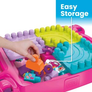 MEGA BLOKS First Builders Toddler Blocks Toy Set, Build ‘n Learn Activity Table with 30 Pieces and Storage, Pink, Ages 1+ Years (Amazon Exclusive)