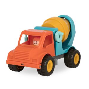 battat – spinning cement truck – classic toddler trucks – kids construction toys- soft rubber wheels – cement mixer- 18 months +