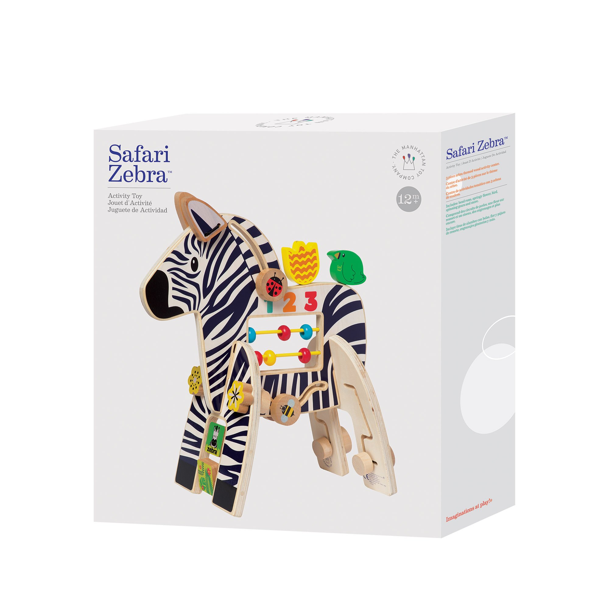 Manhattan Toy Safari Zebra Wooden Toddler Activity Toy