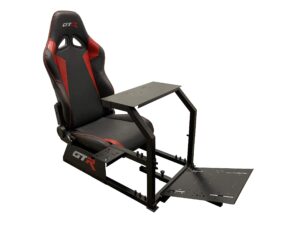 gtr simulator gta model majestic black frame with adjustable black red leatherette speciale racing seat racing driving gaming simulator cockpit chair