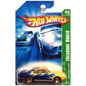 hot wheels 2007 treasure hunt 1969 pontiac gto blue green with flames