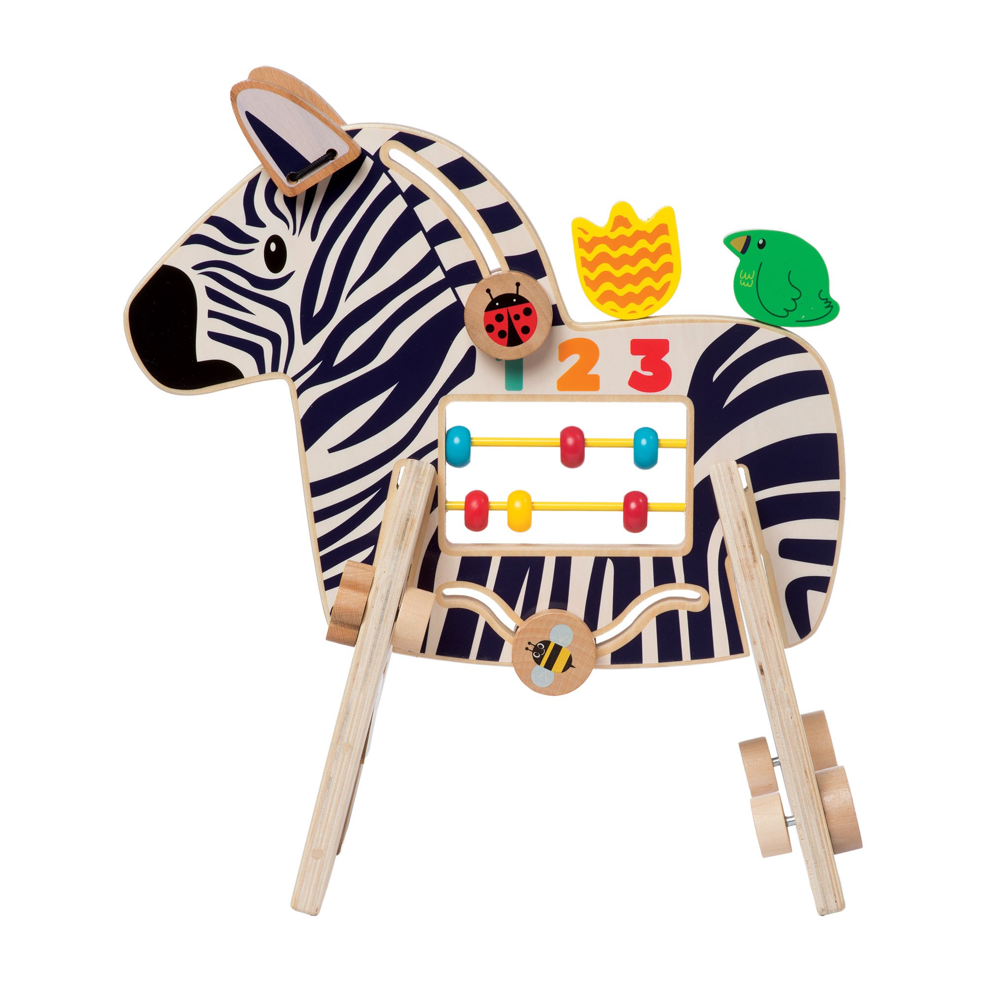 Manhattan Toy Safari Zebra Wooden Toddler Activity Toy