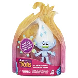 DREAMWORKS TROLLS Guy Diamond Collectible Figure with Printed Hair