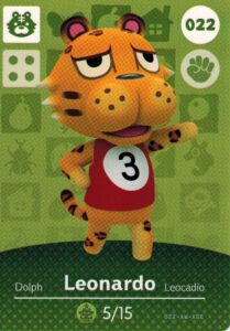 nintendo animal crossing happy home designer amiibo card leonardo 022/100 usa version