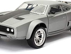 JADA Toys Fast & Furious 1:24 Dom's Ice Charger Die-cast Car, Toys for Kids and Adults, Silver (98291)