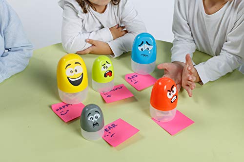 Miniland Emoticapsules. Multicolor and Funny Toy which Represent The Basic Emotions and Invite Children from 2 to 6 Years to Recognize Daily Feelings. SEL Learning