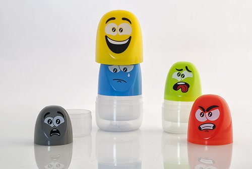 Miniland Emoticapsules. Multicolor and Funny Toy which Represent The Basic Emotions and Invite Children from 2 to 6 Years to Recognize Daily Feelings. SEL Learning